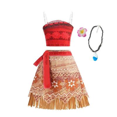 Summer Kids Princess Costume Children Moana Halloween Dress