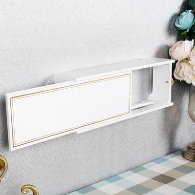 无孔电视插座屏蔽盒壁挂式装饰插头条，以掩盖丑陋的背景墙电线收