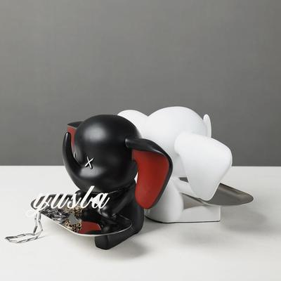 卡通爱摆件家905居可客厅儿童房动物玄关钥匙收柜纳托摆设软装盘