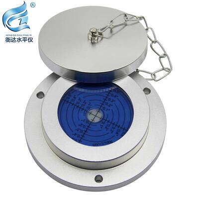 吊车水平仪带盖10075高精度水平泡珠3分源头法兰铝制万向圆水准器