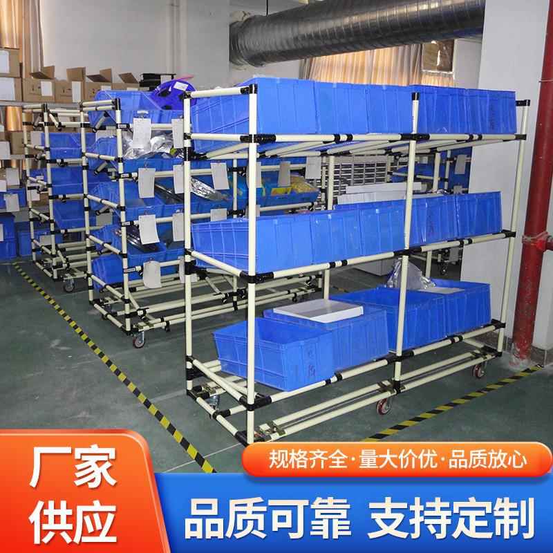 精益管货架防静电复合管线棒周转车线棒管货架工作台专用厂家现货