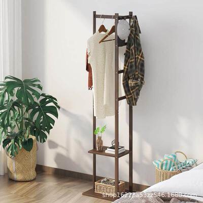 Coat rack floor bedroom simple solid wood modern hangers