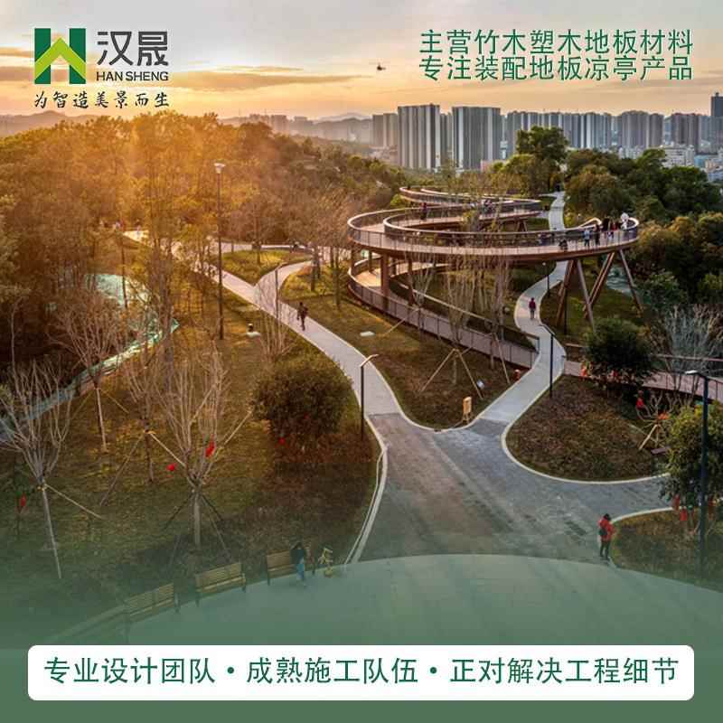 厂家直销上千米景区栈道长廊竹木地板 浅咖色重竹木竹钢 木地板