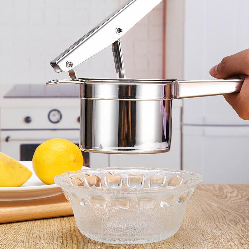 商用手动压汁器不锈钢土豆压泥器碾碎捣碎器加厚压薯器水果榨汁器