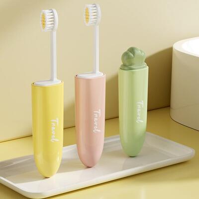 Fresh Carrot Folding Toothbrush - Cute and Portable, Perfect