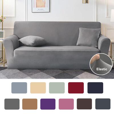 Solid Color Sofa Cover for Living Room Elastic Stch Chair Pr