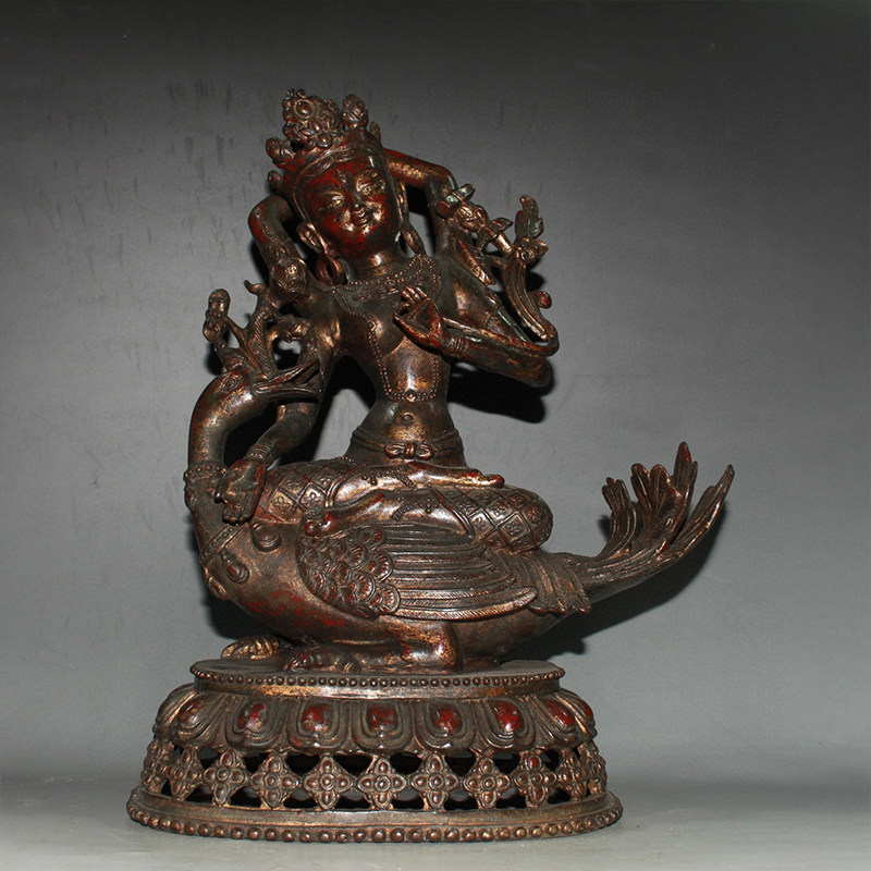 纯铜仿紫铜鸭子佛像-DZ4690 - 拍卖