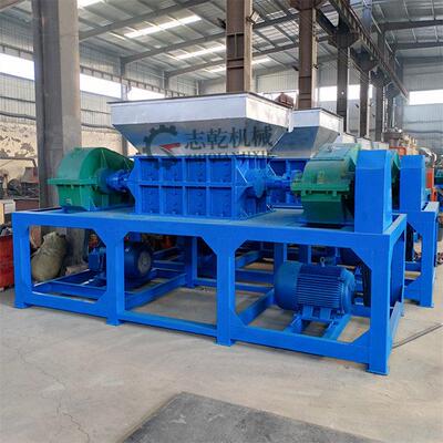 800型废旧金属撕碎机 志乾 轮胎撕碎机 塑料边角料双轴粉碎机