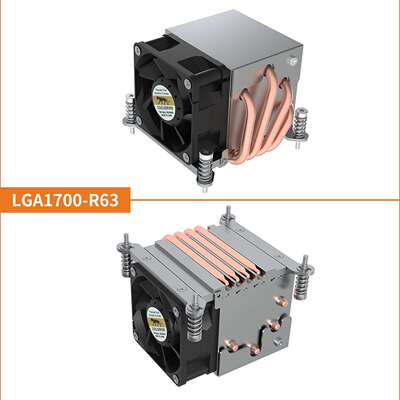工厂直销 CPU服务器散热器LGA1700系列 正方形安装热管散热大风量