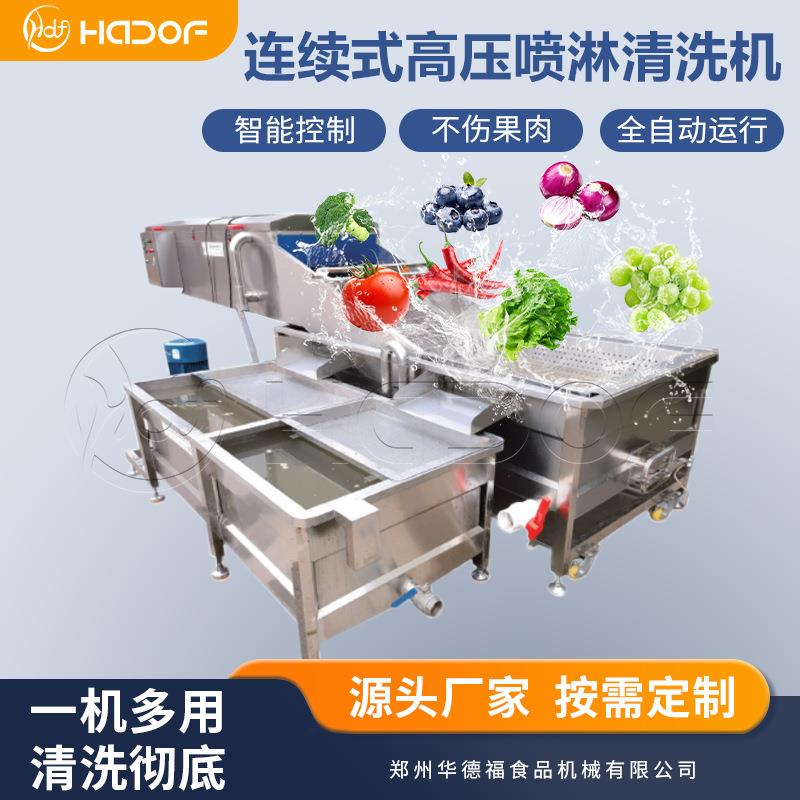 果蔬喷淋式清洗机鼓泡式水果净菜加工设备全套商用预制菜清洗线
