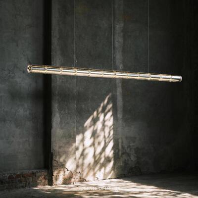 意大利 Luce Orizzontale一字餐厅设计师款北欧极简吧台长条吊灯