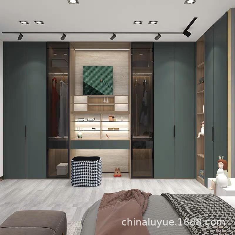 全屋定 制INS风开放式衣帽间整体衣柜客厅套装房间套房厨房家具