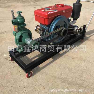 防汛排涝柴油离心电泵4寸柴油水启动抽00031粪泵自吸式柴油抽泵6