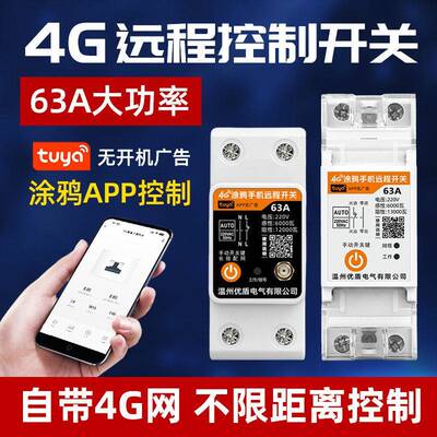 涂鸦4G远程控制开关220V手机大功率智能路灯水泵全自动循环定时器