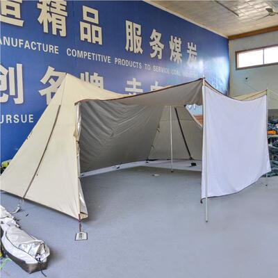 源头z002工厂布户外A塔天幕庇护所双峰露营遮帐带投影幕阳棚篷天