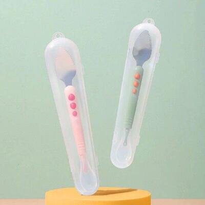 Fruit Scraper Spoon Toddler Spoons Double Head Baby