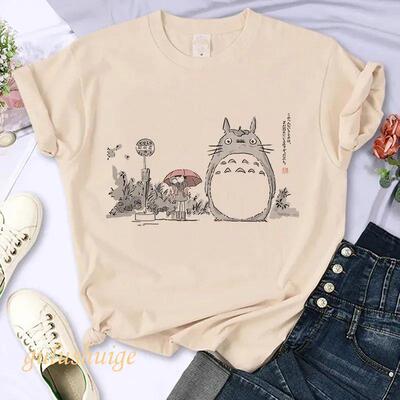 Kawaii Cute 90s Y2k Cat Totoro Shirt Harajuku Ullzang T Shir