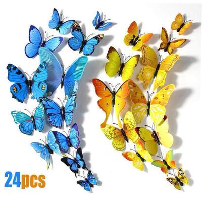 3D Butterfly stickers Birthday Party/Room decor Christmas0