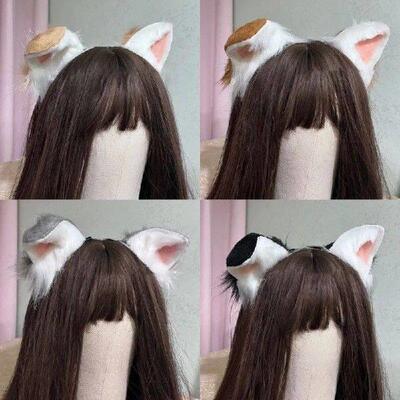 Dog Ears Plush Headband Soft Comfortable Headwear Furry