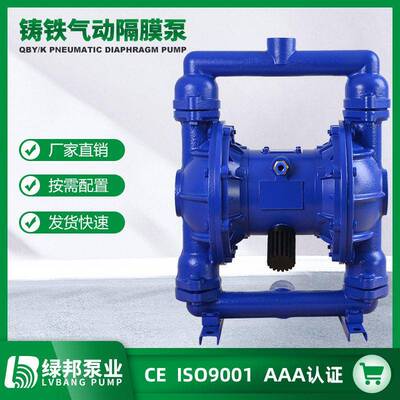 QBY-40铸铁气动双隔膜泵胶水泵乳胶泵压滤机污水泵