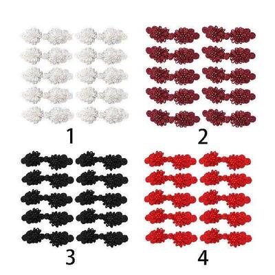 10 Pairs Flower Chinese Knots Closures Decorative Buttons
