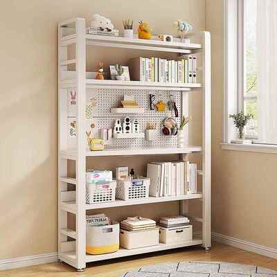 洞洞书落地学生家用童书MPQ桌旁板靠墙置架物架儿书本收纳架铁艺