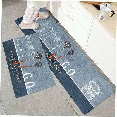 厨房地垫防滑防油耐脏满长条Kitchen floor mat non-slip carpet