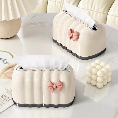 Cream-colored Tissue Box: A Stylish Addition for Your Living