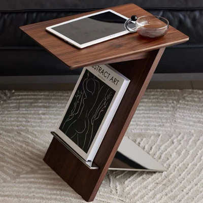 轻奢现代实木边几客厅茶几沙发边柜家用北欧角沙发角复古简约VSa