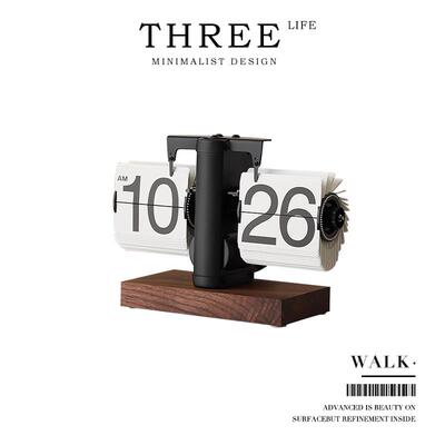 Tlife·Walk·时钟现代轻奢自动翻页机械桌面摆件客厅装饰 | 行走