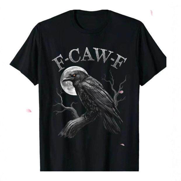 Black Crow Funny Bird Moon Gothic Adult Humor Shirt