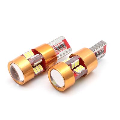 新款解码无余光示宽灯T10 3014 27smd 高亮led室内灯尾箱灯带透镜