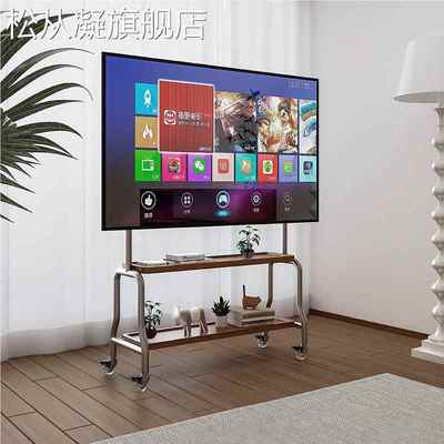 不锈钢可移动电视落锈地支 架 挂 架 90327适用43到80英寸带轮客厅室摆件饰品