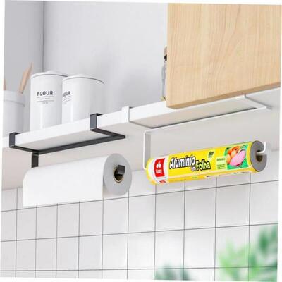 Kitchen Cling Film Storage Rack Paper Towel Holder Rack Wall