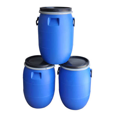 加厚60L法兰桶开口桶化工液体桶涂料桶避光桶铁箍桶废液UN标油桶