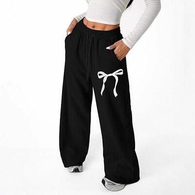Tween Girls' Basic Casual Sweatpants Butterfly Print Y2K