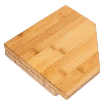 Sturdy Bamboo Corner Wall Shelf Rustic Triangle Shelf Wall