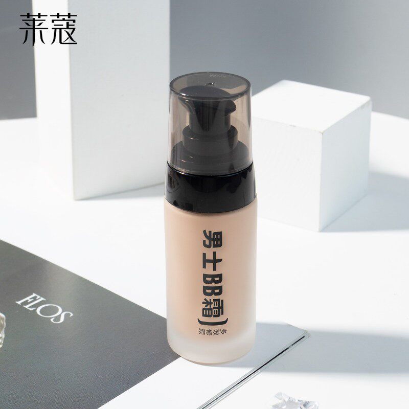 正品莱蔻男士BB霜保湿粉底液自然裸妆遮瑕膏小麦自然色彩妆化妆品