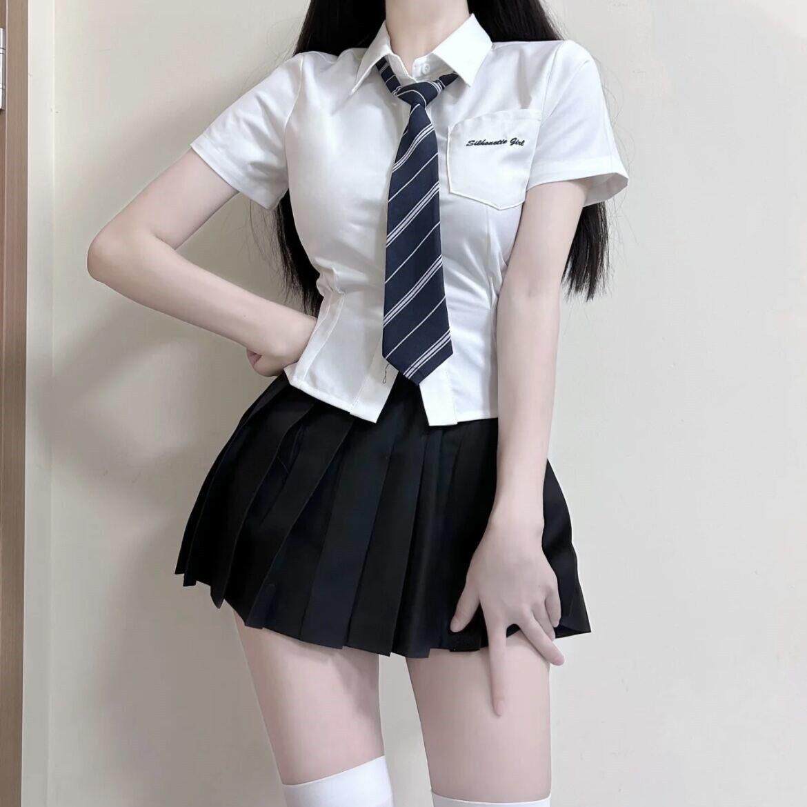 jk制服夏短袖学院风气质职业套装女足浴技师工作服前台服务员工装