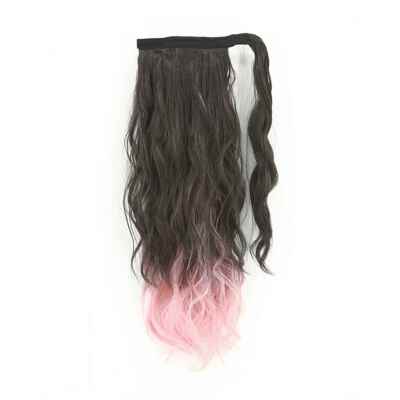 高档Brightlele日本时尚假发尾 手马工马卷蓬捆绑尾 渐变松马尾辫