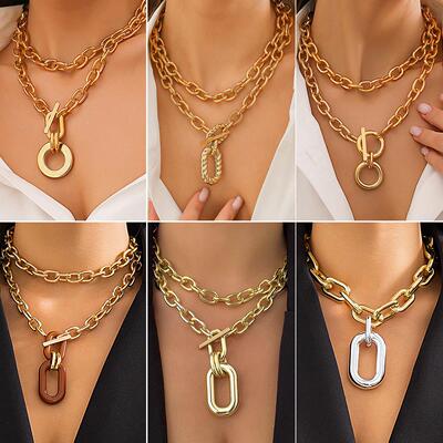 Personalized buckle collarbone collar decoration for women