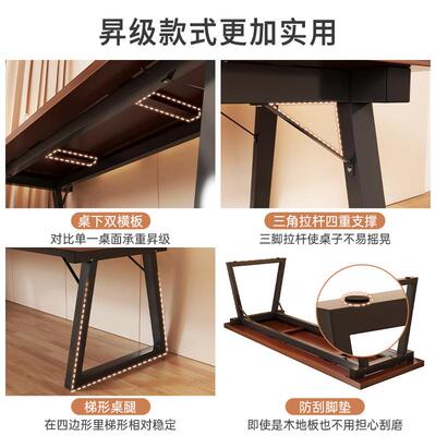 电桌双人电竞桌家脑台用式办公桌子DNZ0254简学生卧室写字桌双人