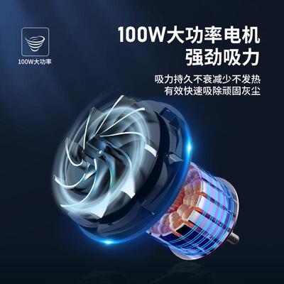 车载携便无线吸尘器车手持式充电数汽C1859显家四用合一轮胎充气