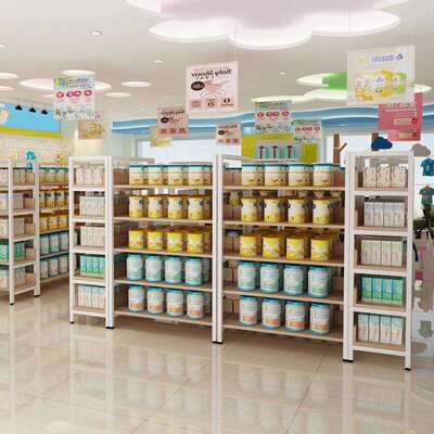 23555面双中架岛架超市货架示柜母婴店便利店展示鞋架中岛柜厂展