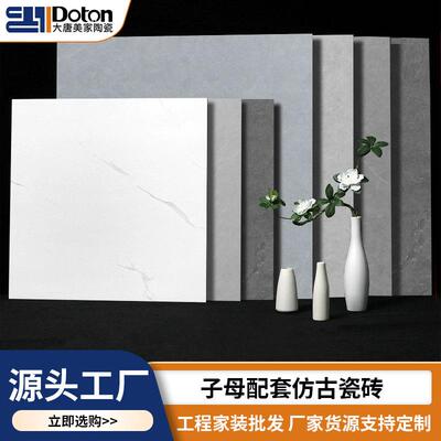 哑光瓷砖水泥砖600x600仿古砖地砖800x800灰色酒店别墅户外工程砖
