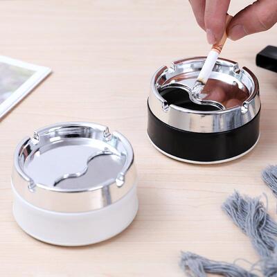Creative Ashtray with Lid, Unique Design for Home Living Roo