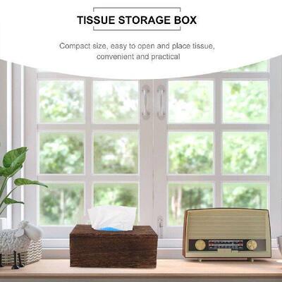 Solid Wood Tissue Box Tissue Box Napkin Case Desktop