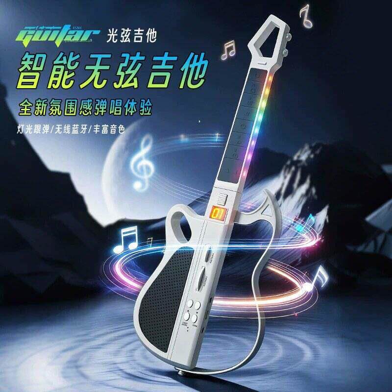 正品无弦吉他初学者智能自动挡吉他初学新手入门级吉他可折叠吉他