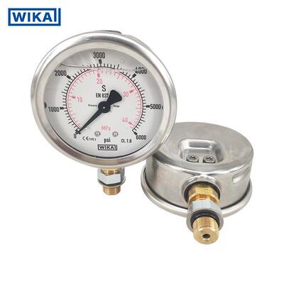 213.53.063系列 波登管压力表 不锈钢外壳工业通用 wika压力表