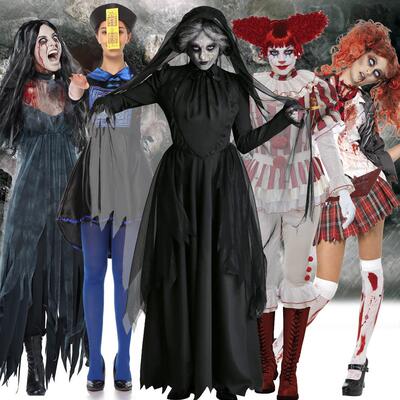 Bloody Zombie Nurse Doctor Ghost Bride Clown Costume